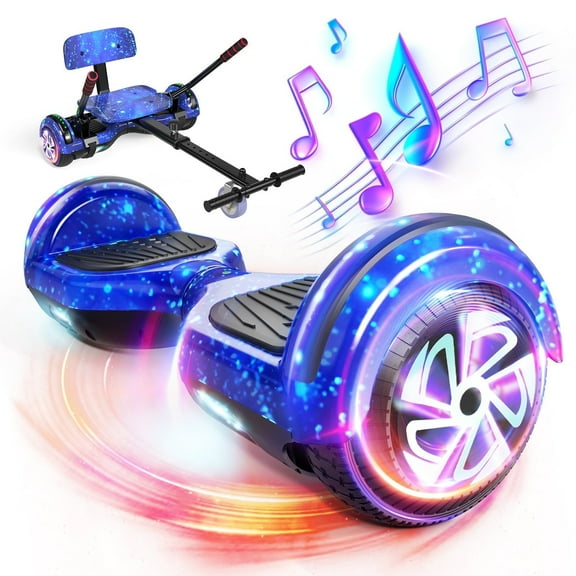 TST Hoverboard with Seat, 6.5" Hover Board Go Kart, 300W Powerful Motor ...