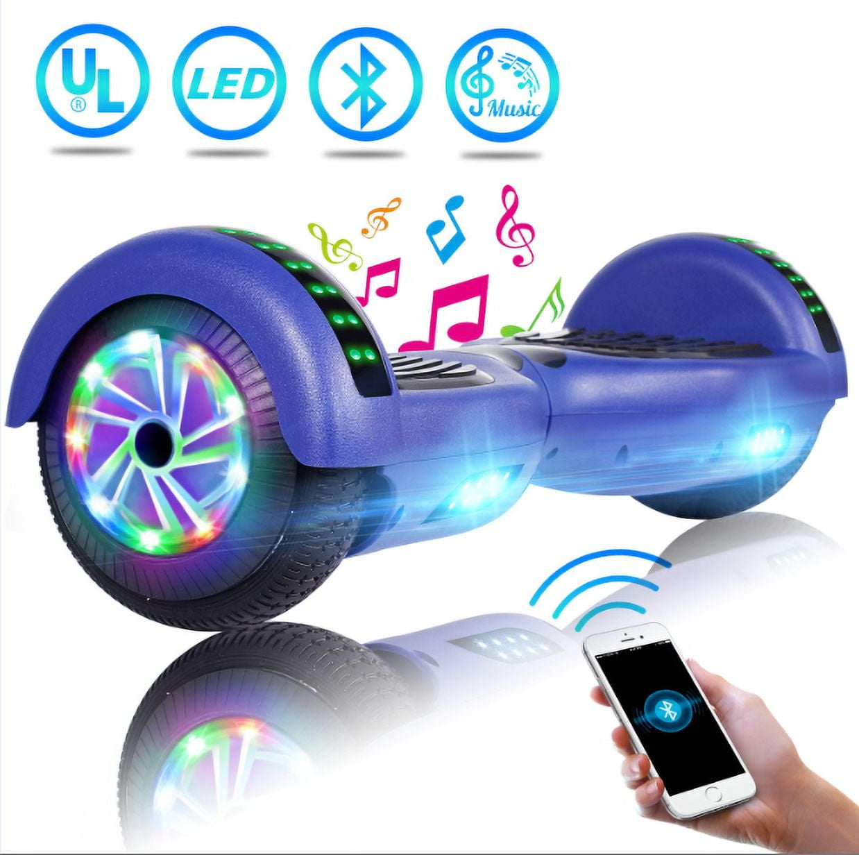 LIEAGLE Hoverboard with Bluetooth 6.5" Two-Wheel Self Balancing ...