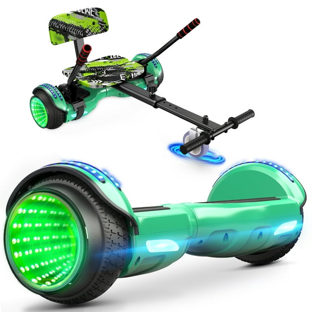 SISIGAD Hoverboard with Seat Attachment Combo for Kids, Bluetooth ...