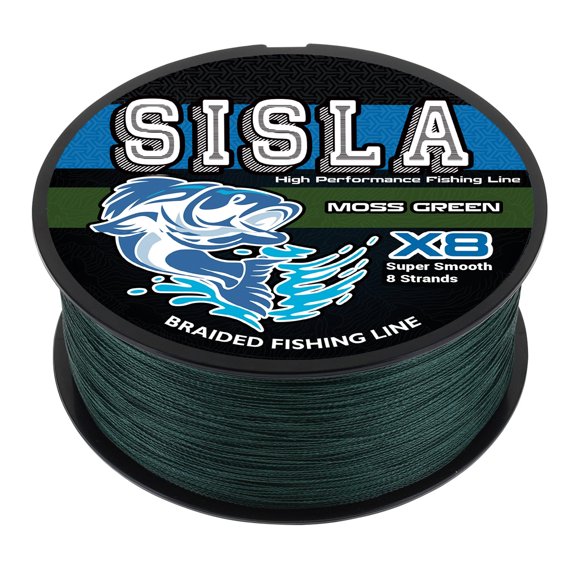 SISLA Braided Fishing Line 8X Braided Line NO Fade White 10LB / 1500yd ...