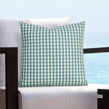 Waverly Solid 20" x 20" Green Indoor/Outdoor Washable Throw Pillow ...