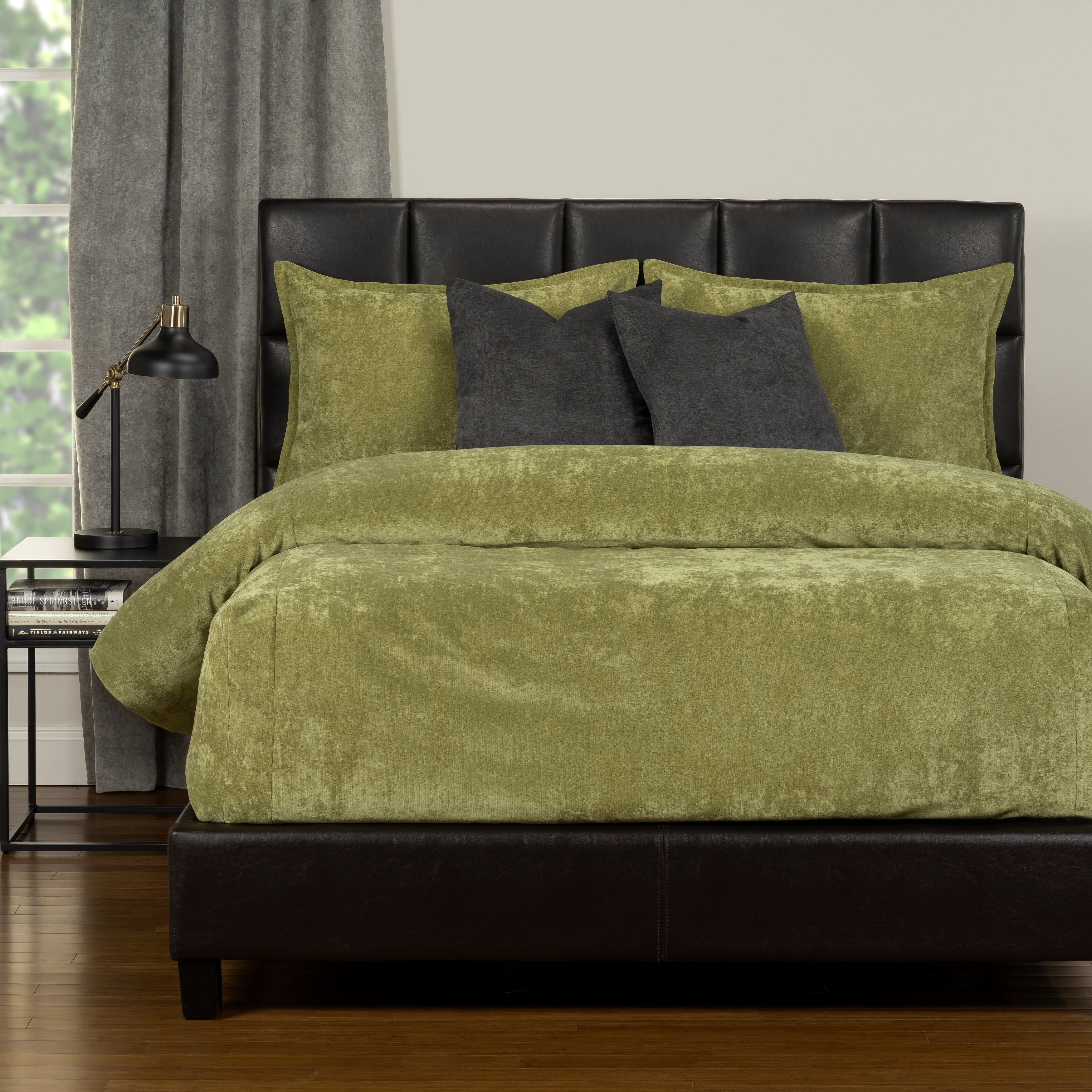 SIScovers Mixology Padma 5 Piece Bed Cap Set with Sewn Corners Olive ...