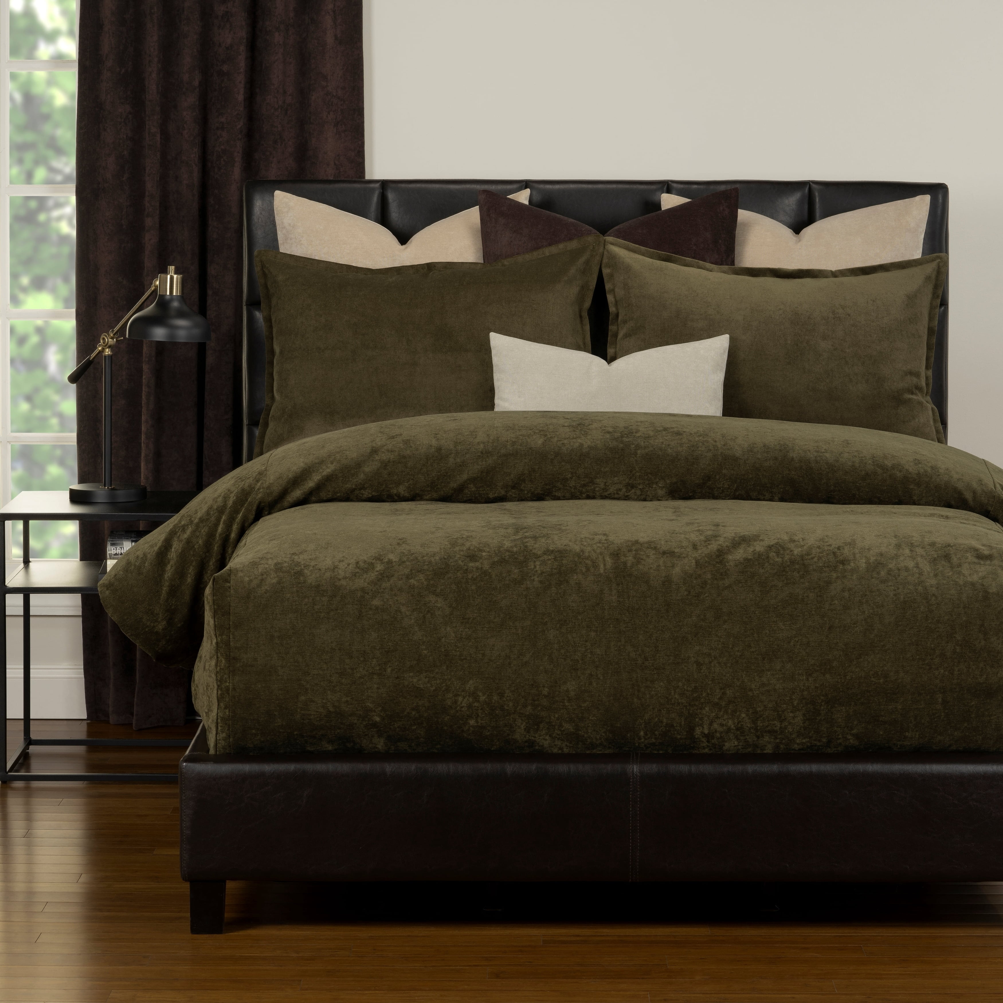 SIScovers Mixology Padma 7 Piece Bedcap Comforter Set Chive King Down ...