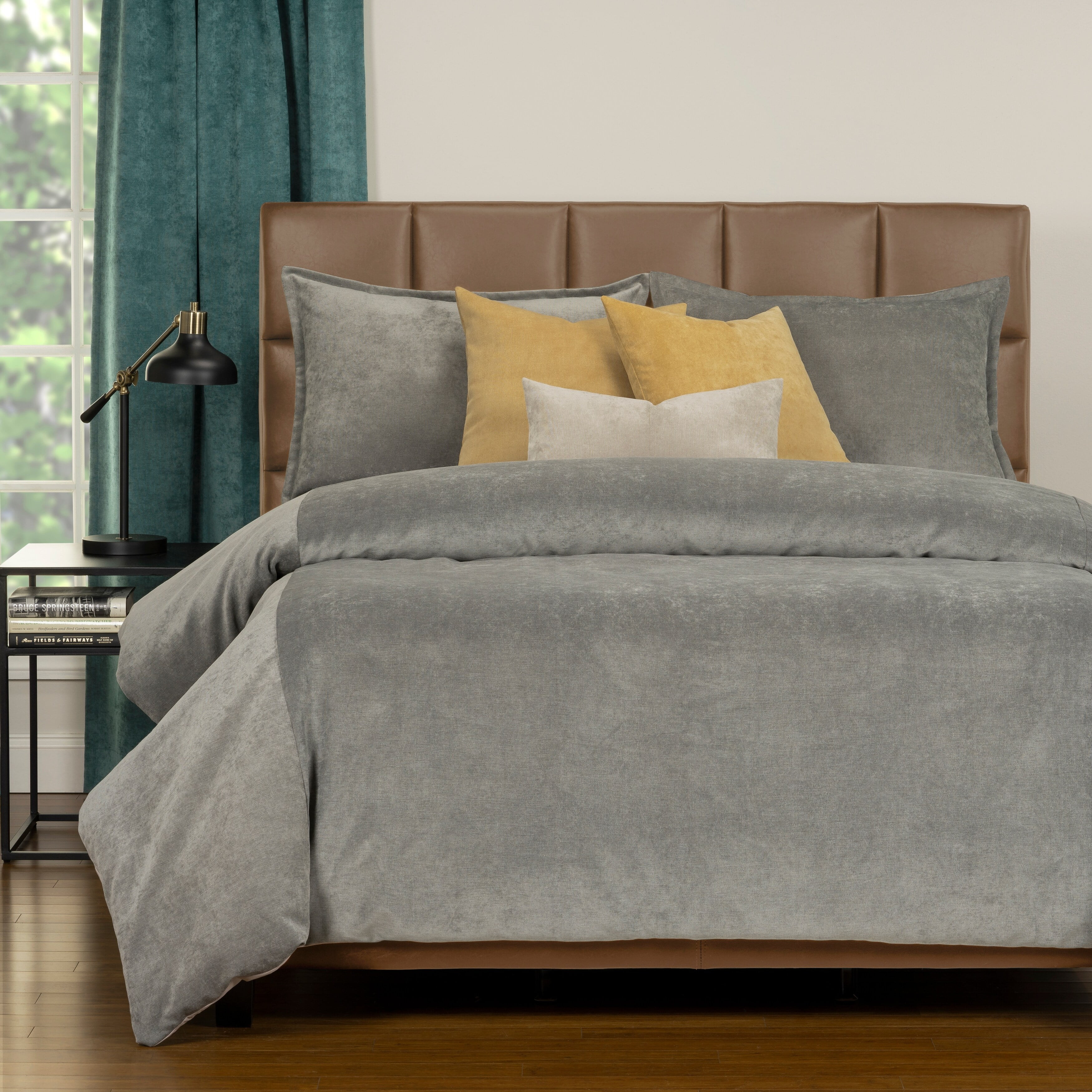SIScovers Mixology Padma 7 Piece Duvet Cover and Insert Set Smoke Queen ...