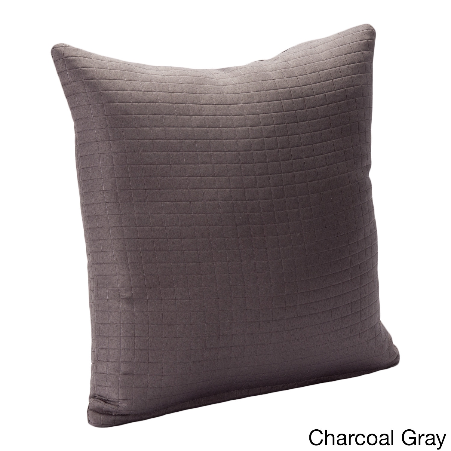 SIScovers Modern Spa Solid Square Stitched Accent Pillow Grey Medium 16 ...