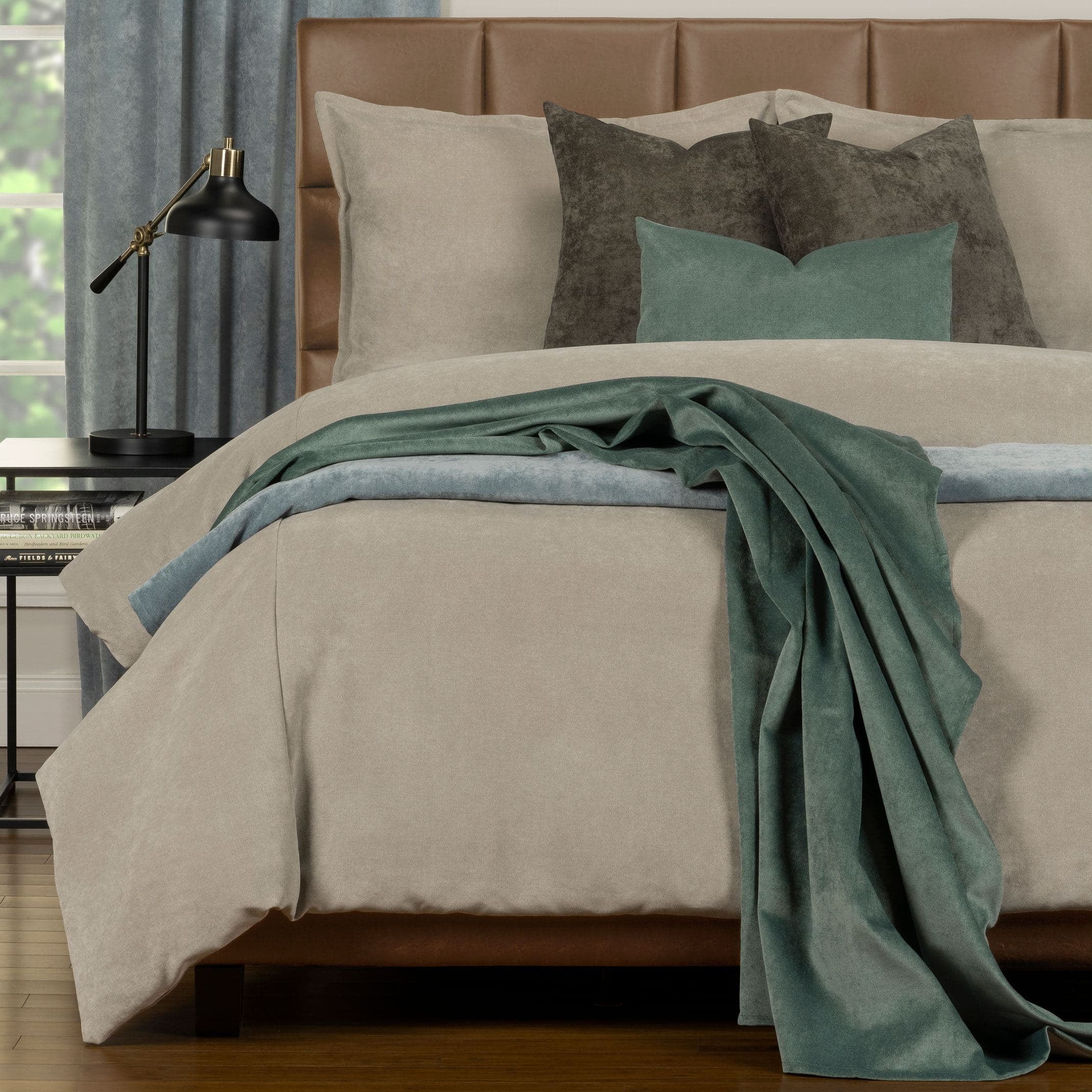 SIScovers Padma Velvet Throw-Style Bed Scarf Queen - Lagoon - Walmart.com