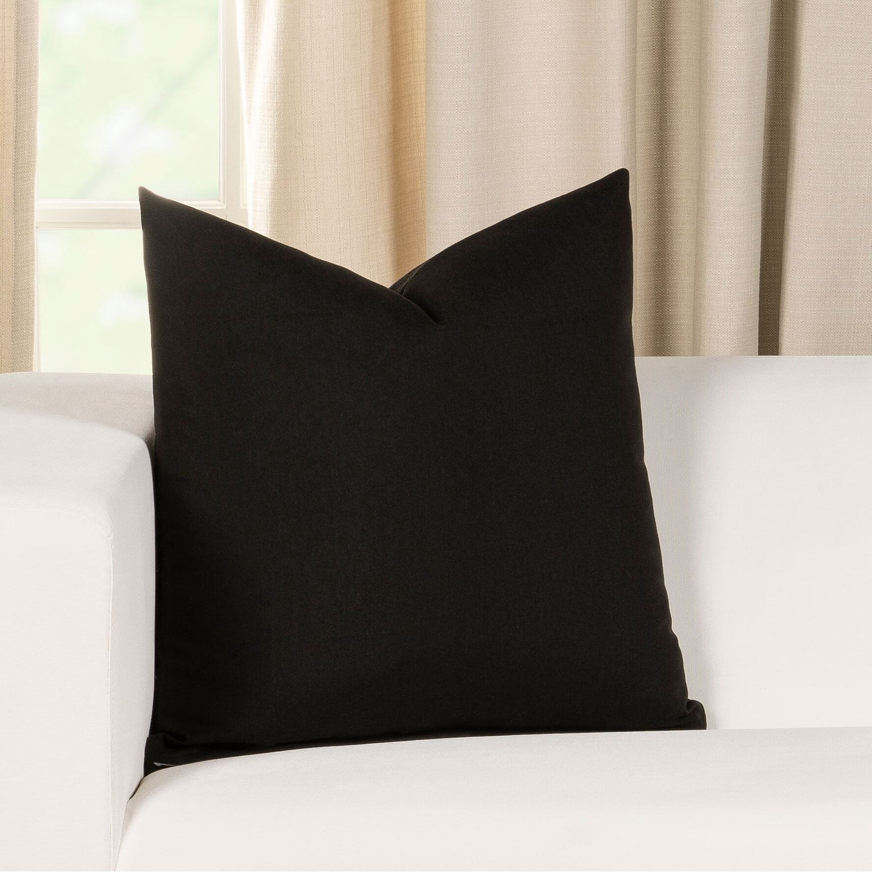 SIScovers Silver Ion Stain-Resistant Throw Pillow Silver Ion Jet 20 x ...