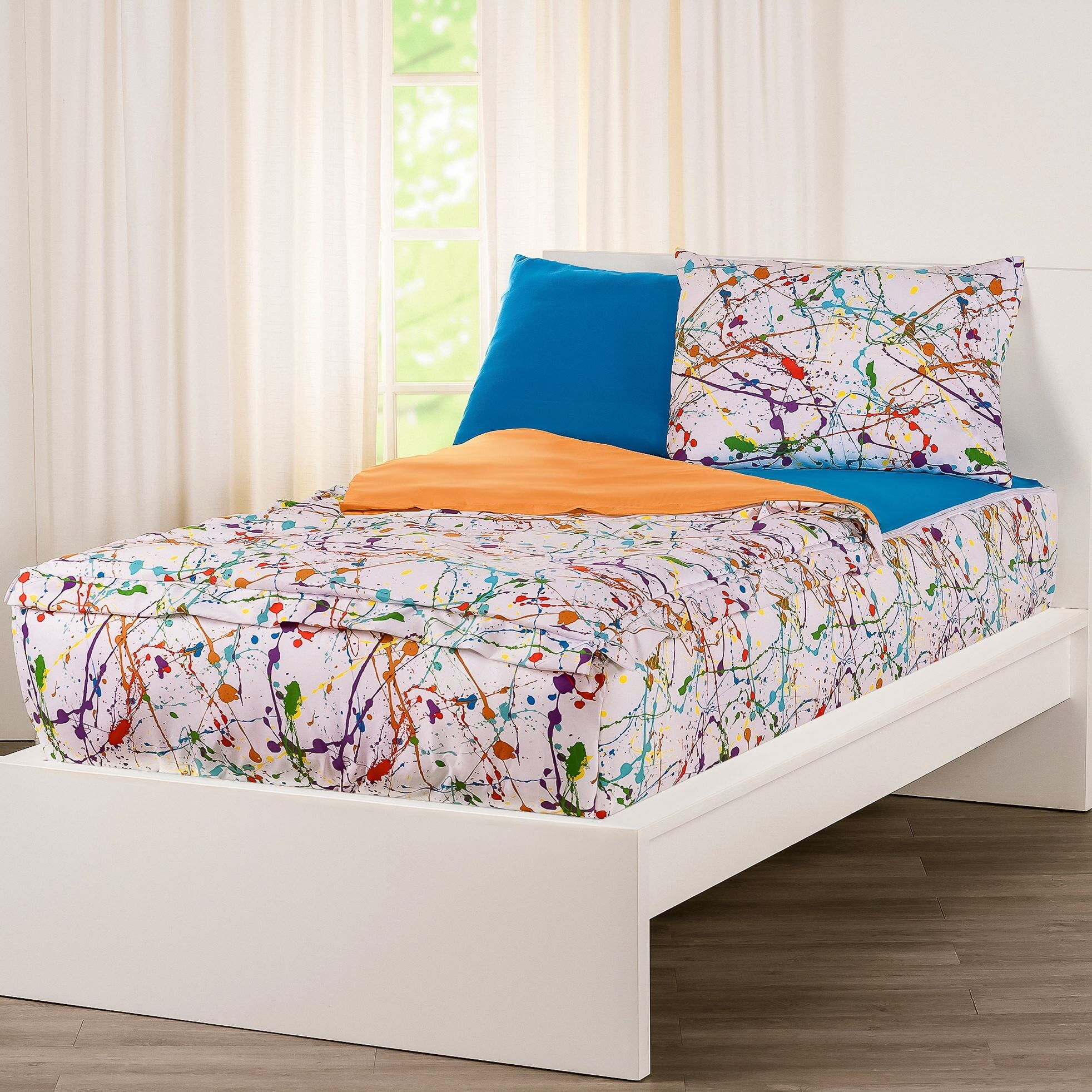 SIScovers Splashed and Splattered Bunkie Deluxe Zipper Bedding Set Twin ...