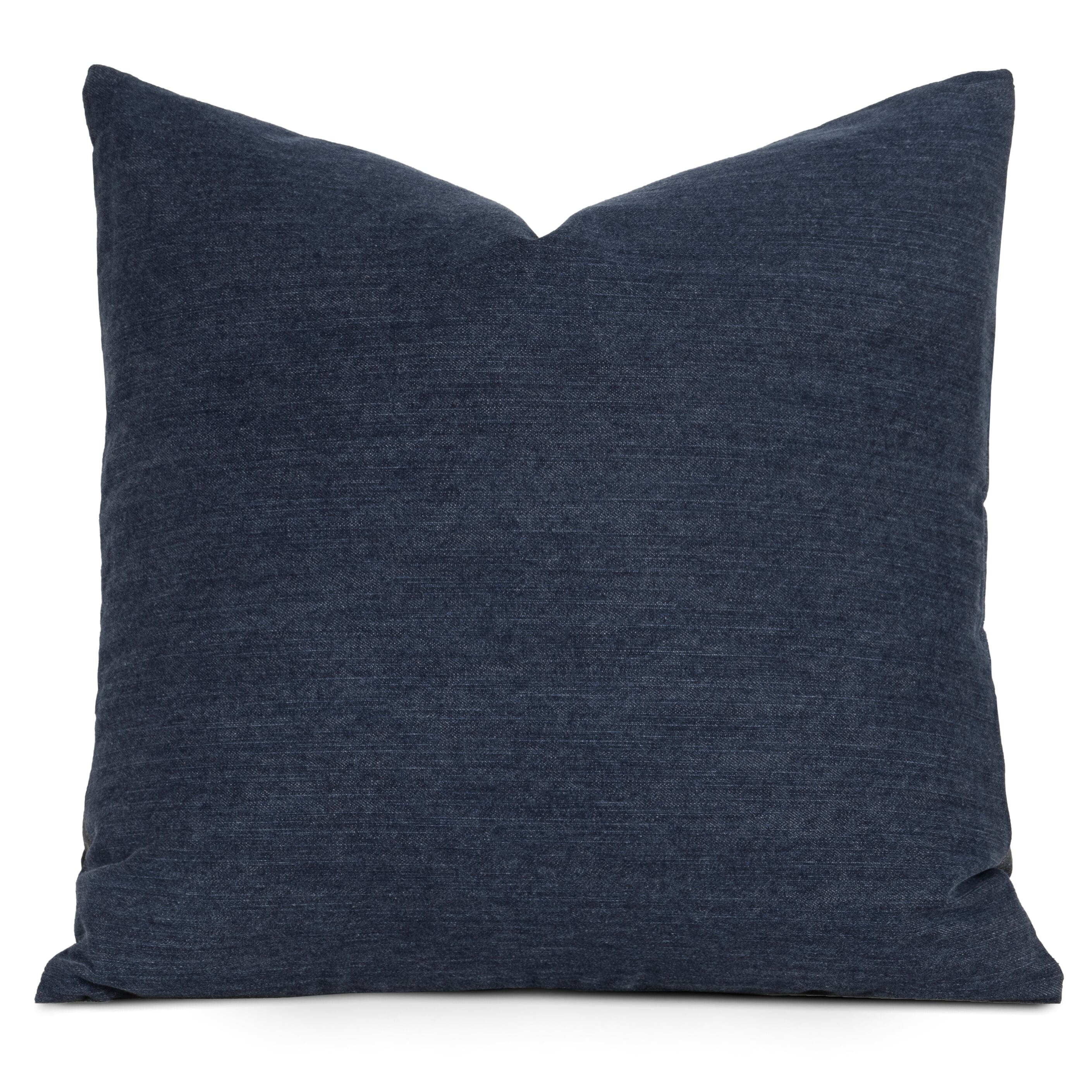 SIScovers Vintage Washed Denim Throw Pillow with Removable Cover Greek ...
