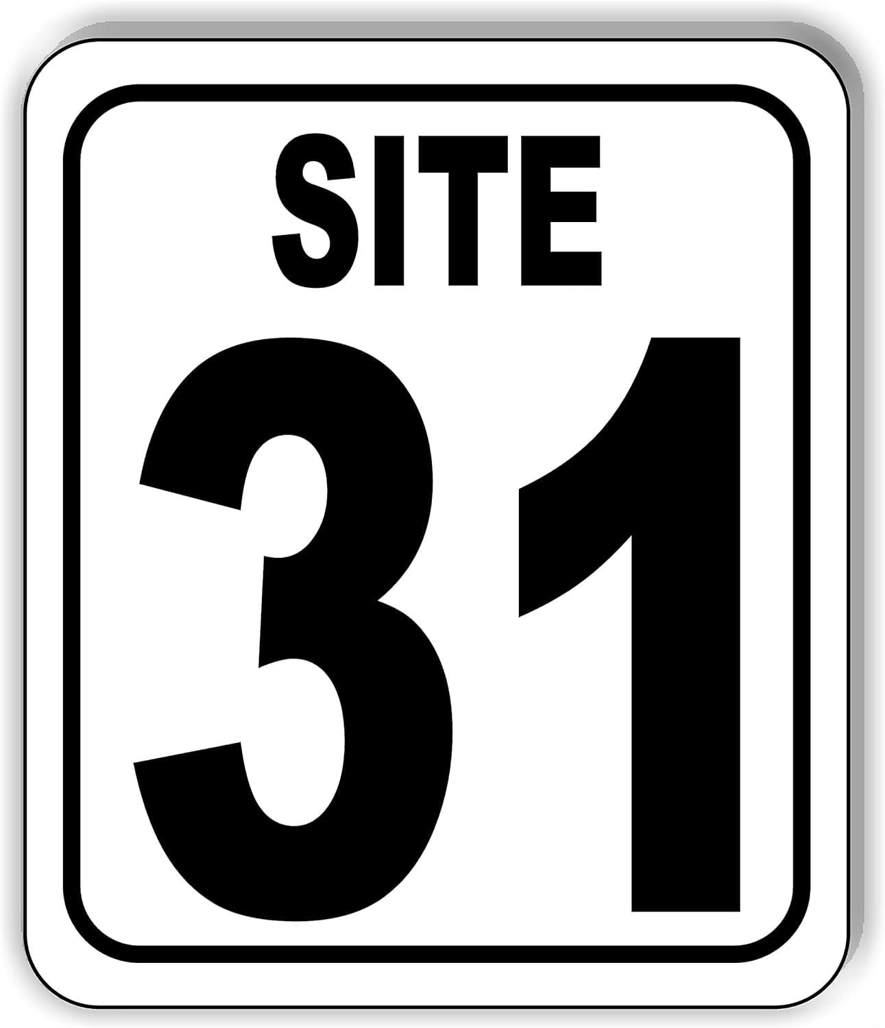 SITE 31 CAMP GROUND LOT NUMBER Aluminum Composite Sign, 20"x24 ...