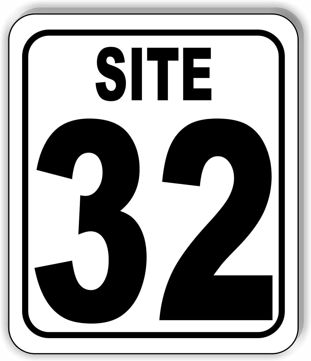 SITE 32 CAMP GROUND LOT NUMBER Aluminum Composite Sign, 8.5"x10 ...