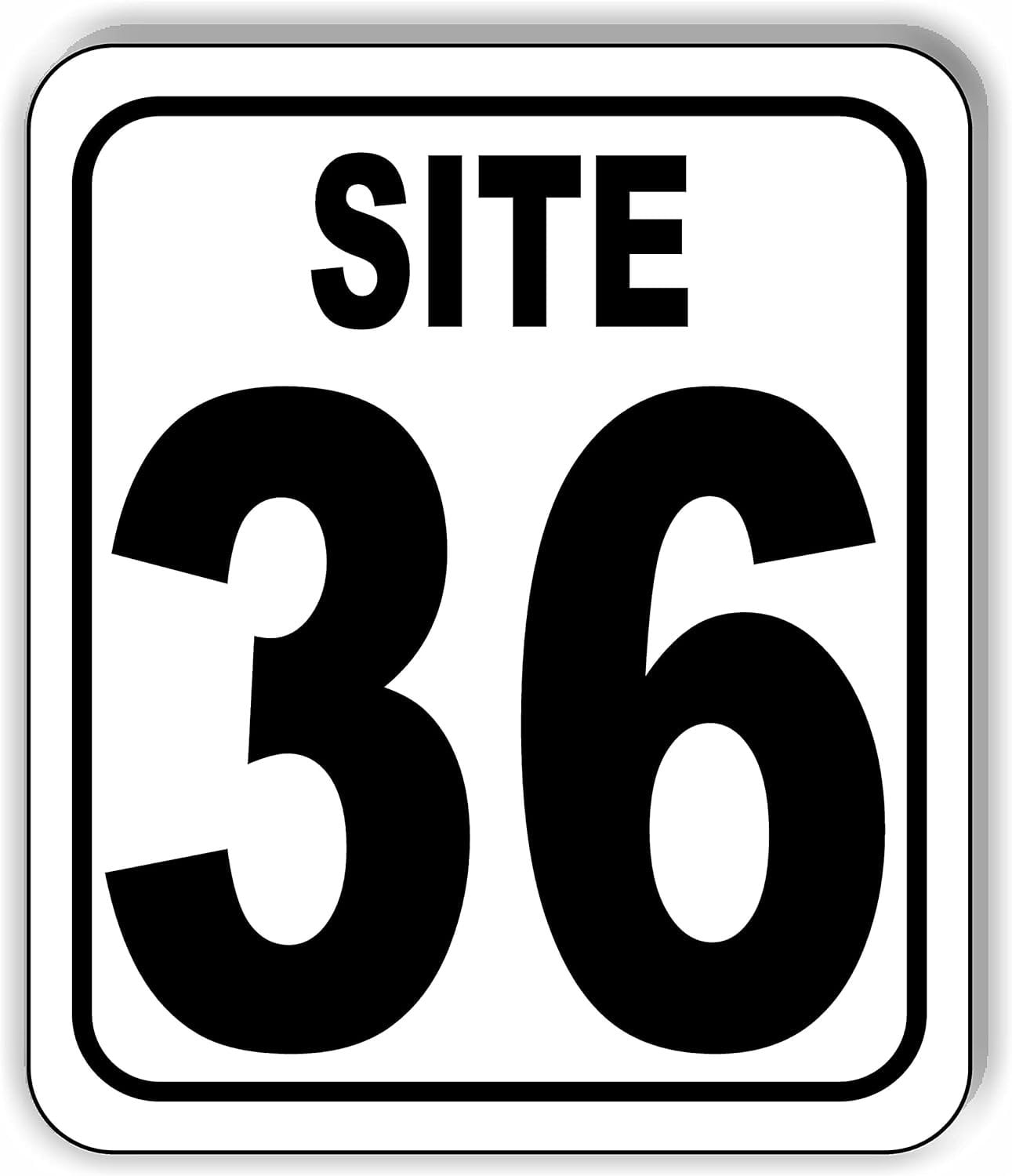 SITE 36 CAMP GROUND LOT NUMBER Aluminum Composite Sign, 8.5"x10 ...