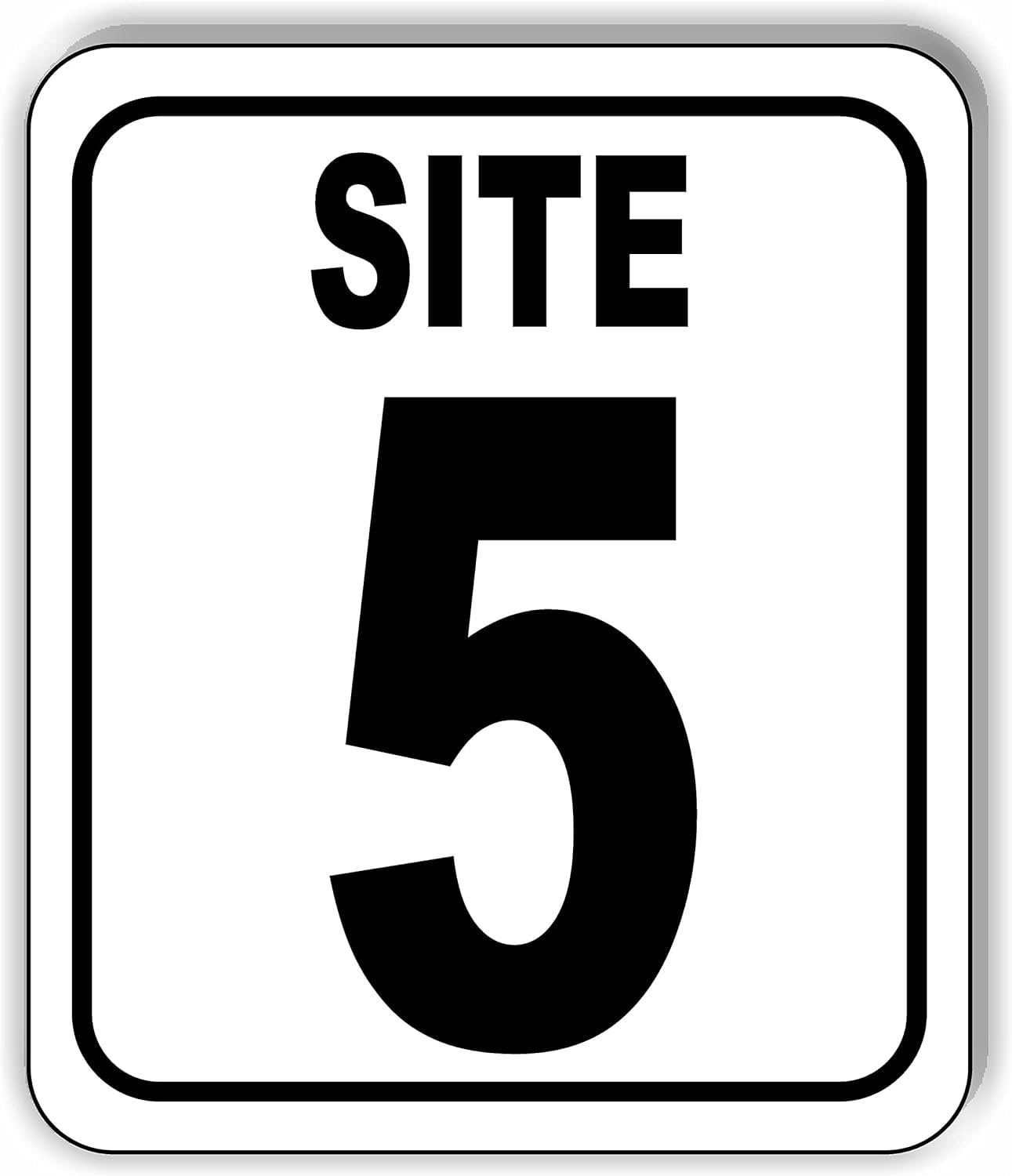 SITE 5 CAMP GROUND LOT NUMBER Aluminum Composite Sign, 8.5"x10 ...
