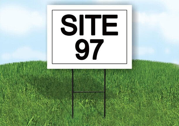 SITE 97 18 in x 24 in Yard Sign Road Sign with Stand - Walmart.com