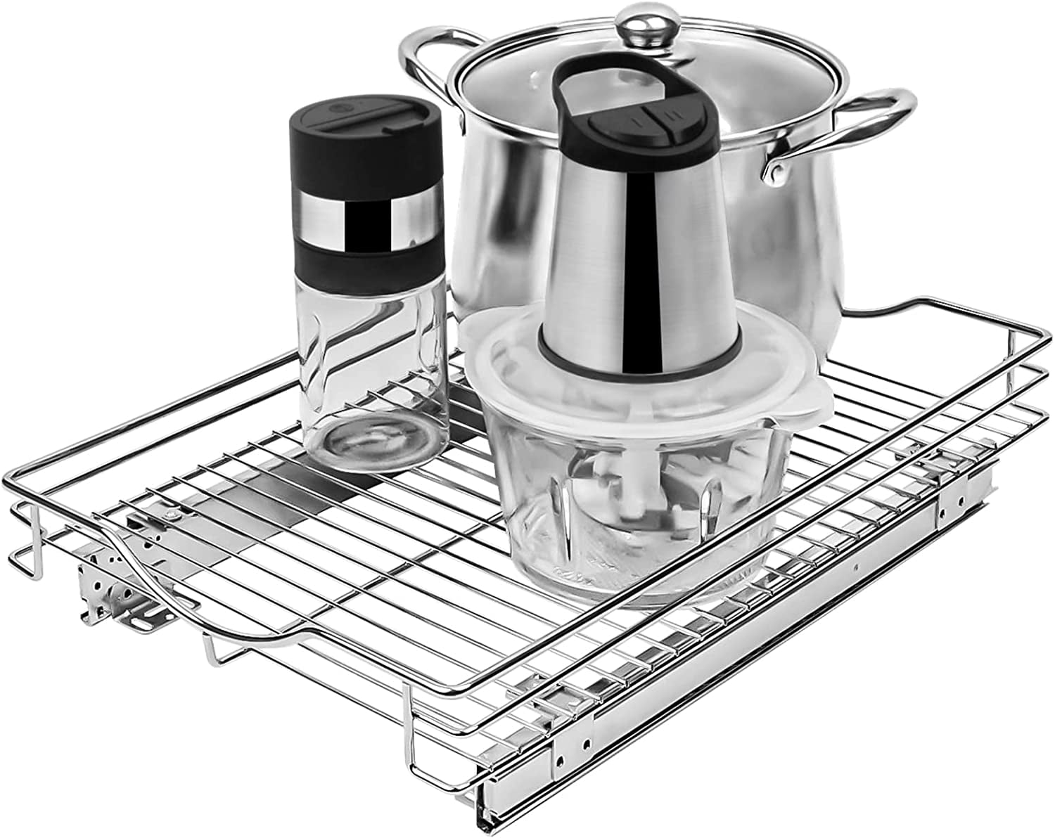 SITE Pull Out Cabinet Organizer 14" W x 21" D Heavy Duty Under Kitchen ...