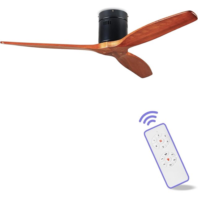 SITERGOFAN 52inch Ceiling Fan No Light,Flush Mount Ceiling Fan without ...