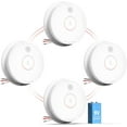 SITERWELL Hardwired Interconnected Smoke Detector, Photoelectric Smoke ...