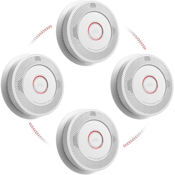 SITERWELL Smoke and Carbon Monoxide Detector 10-Year Battery, Wireless ...
