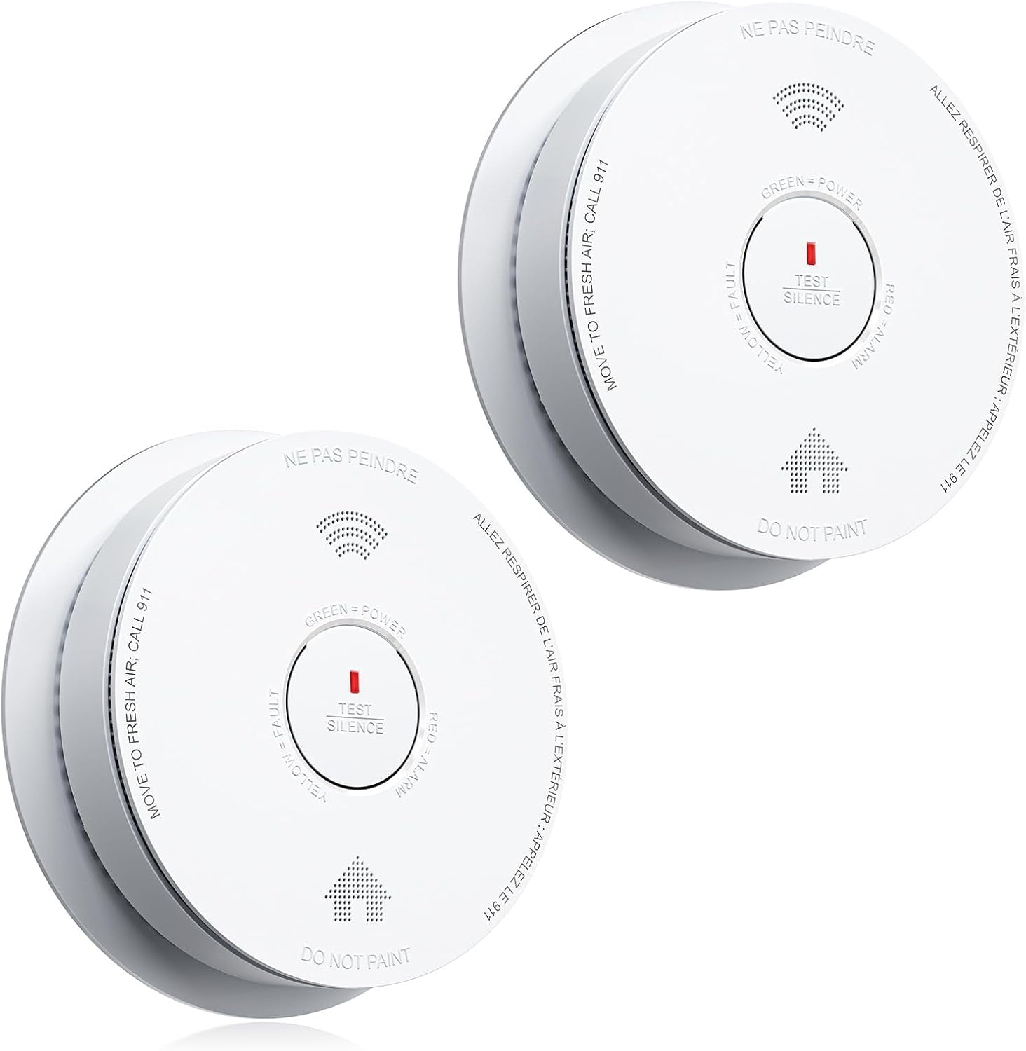 SITERWELL Smoke Detector 10 Year Battery Operated, Smoke Alarm ...