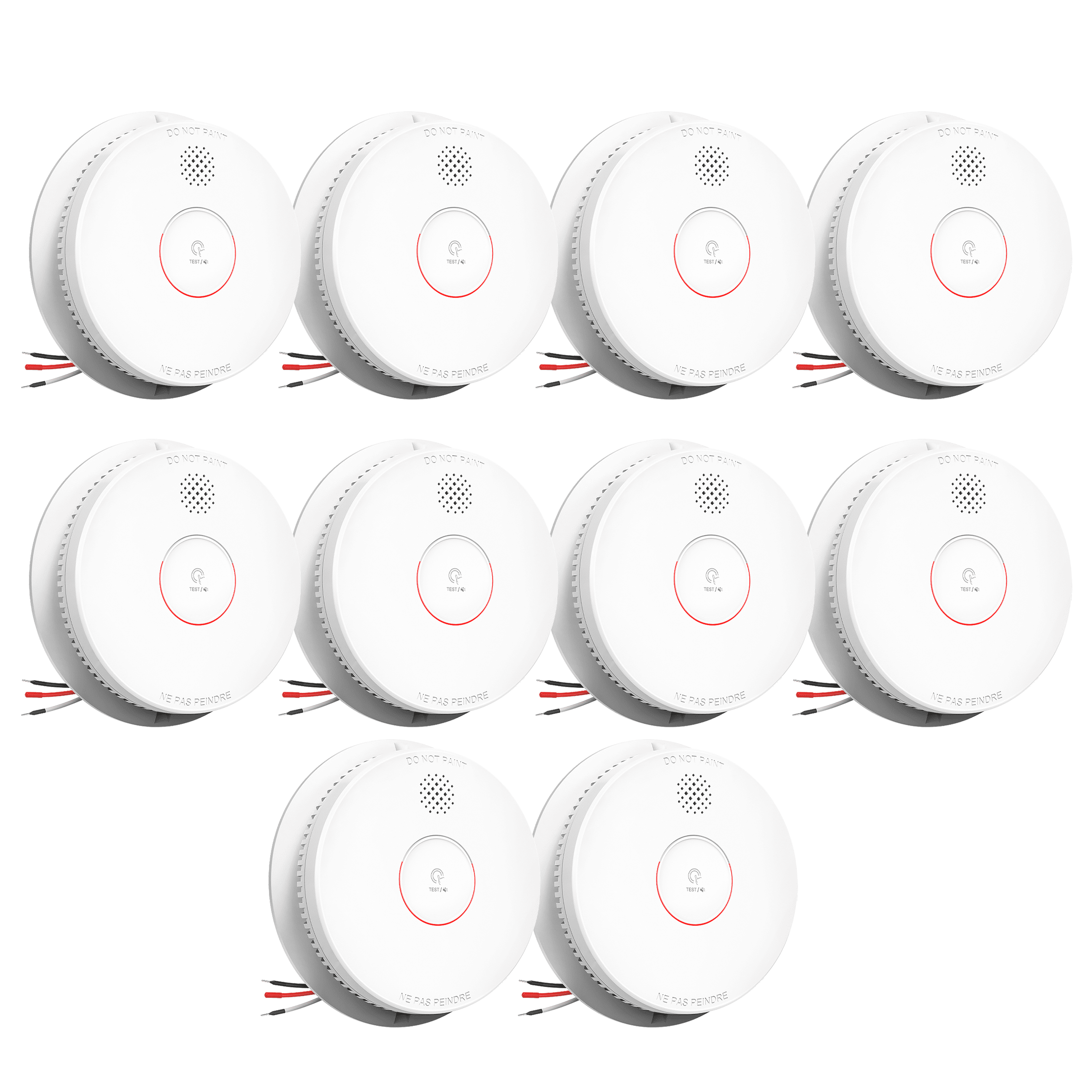 SITERWELL Smoke Detector, Hardwired Interconnected, Photoelectric Smoke ...