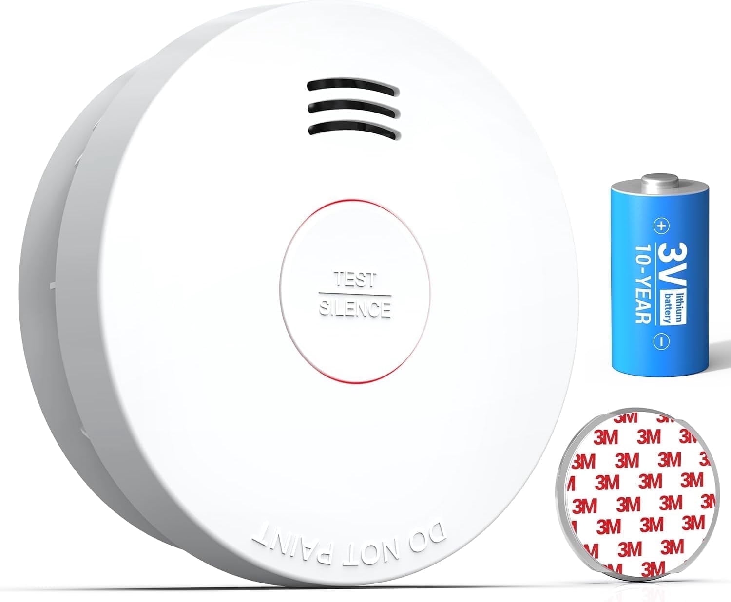 SITERWELL, Smoke Detector, GS525A, 10 Year Battery Photoelectric Alarm ...