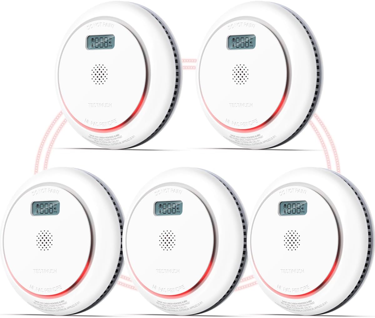 SITERWELL Wireless Interconnected Smoke Detector Carbon Monoxide ...