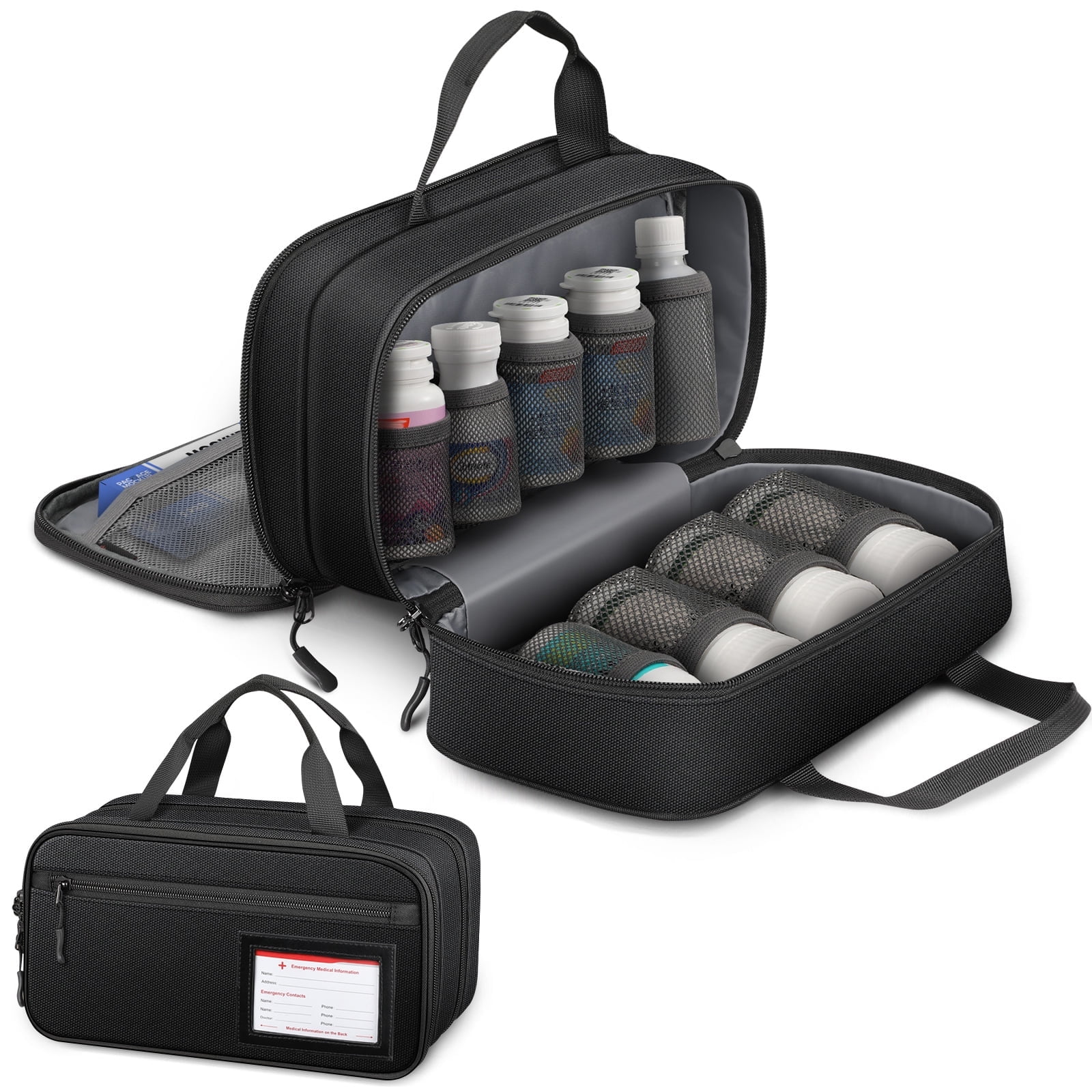 SITHON Medicine Organizer Bag, Travel Medical Kit with Detachable ...