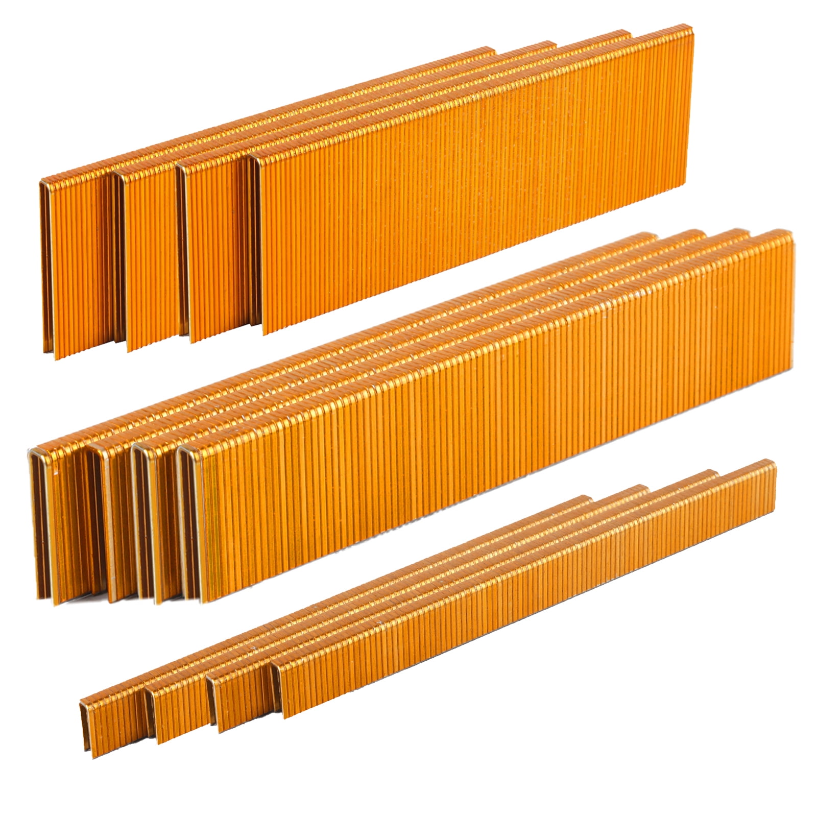 SITLDY 2800-Count 18 Gauge 1/4" Narrow Crown Staples 1/2"-1200, 3/4 ...