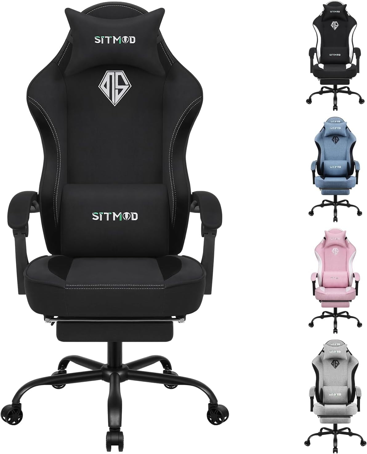 SITMOD Gaming Chairs for Adults with Footrest-PC Computer Ergonomic ...