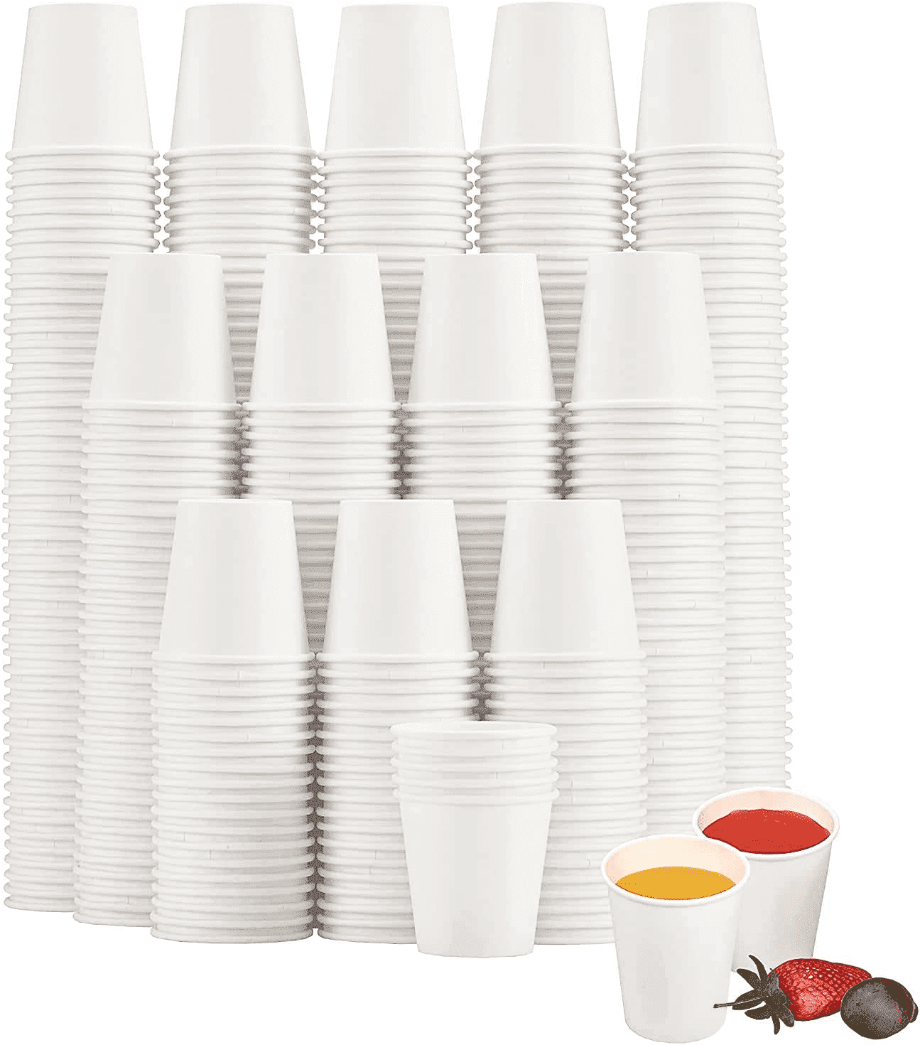 SIUQ Disposable Small 3 Ounce Paper Cups for Hot Drinks, Pack of 600 ...