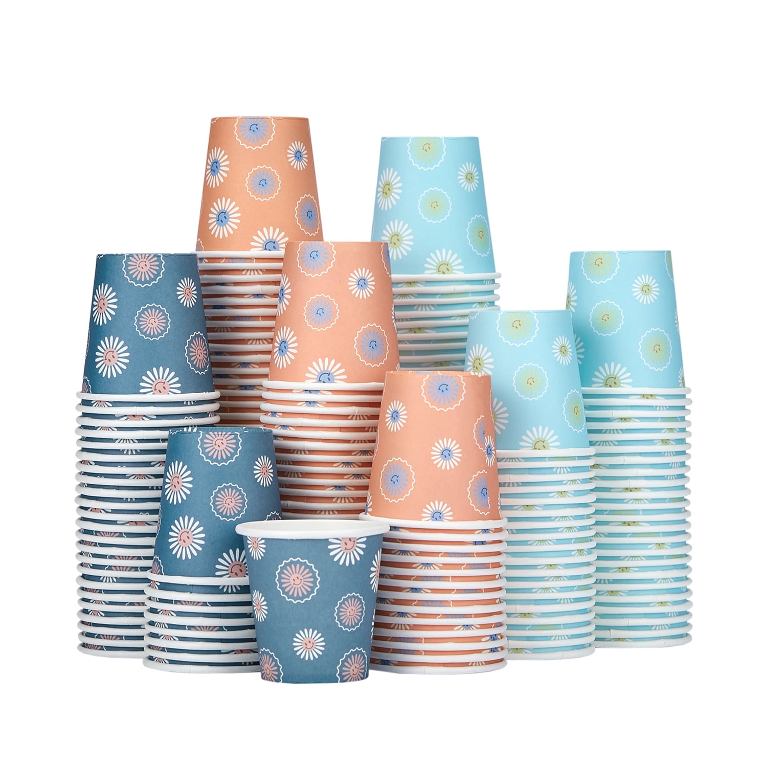 SIUQ 3 oz Disposable Paper Cups, Hot/Cold Drink, 300 Count, Small Size ...