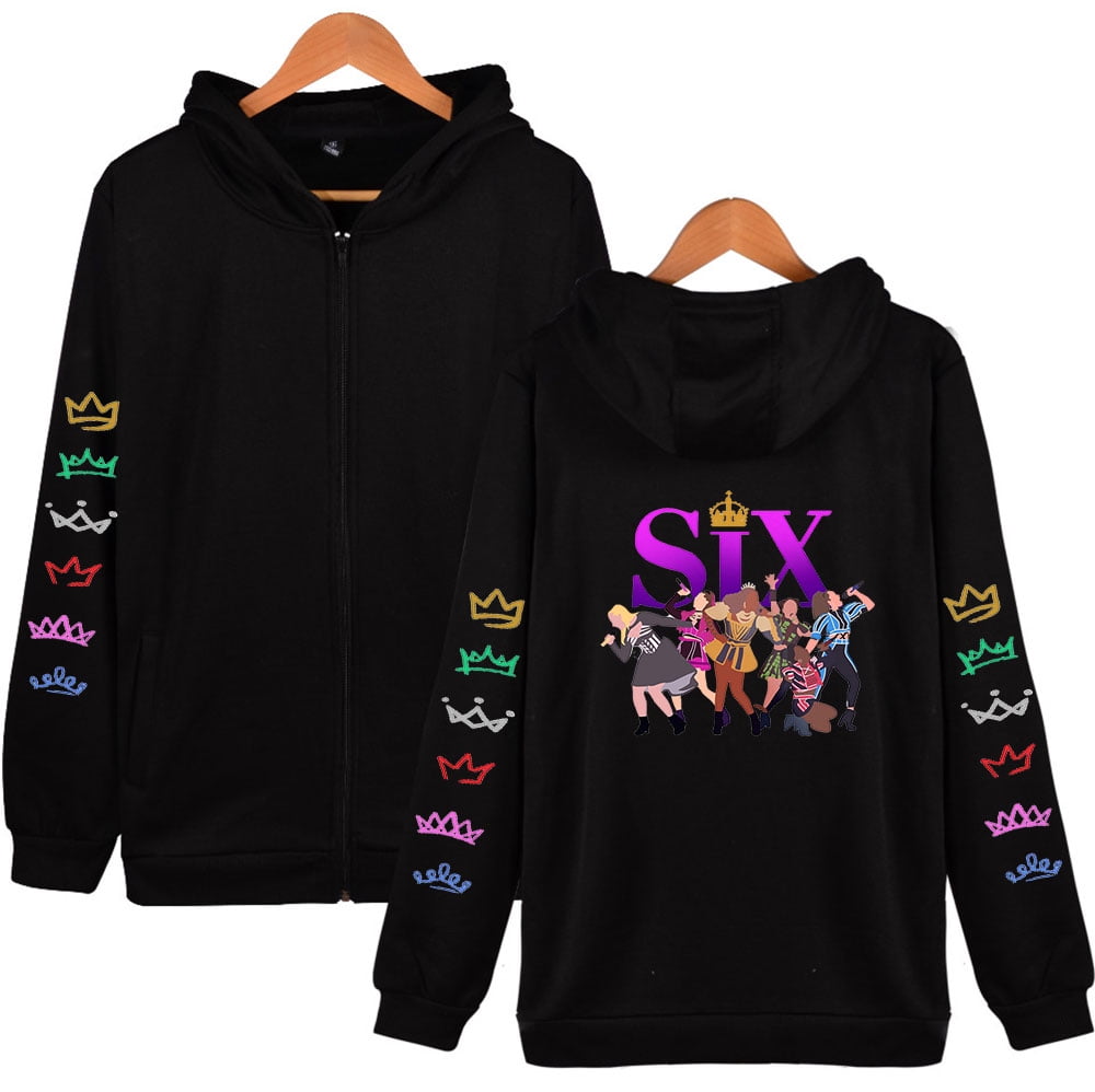 SIX The Musical Tour 2024 Merch Zip Up Hoodie Men Women Fashion Hooded ...