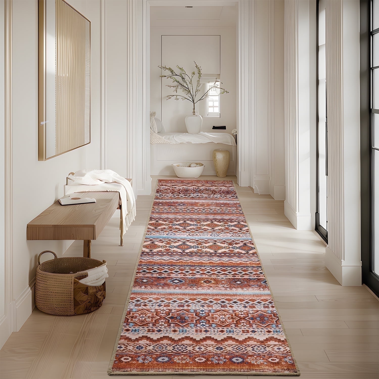 SIXHOME 2'x10' Runner Rugs Vintage Boho Washable Rugs Runner Soft ...