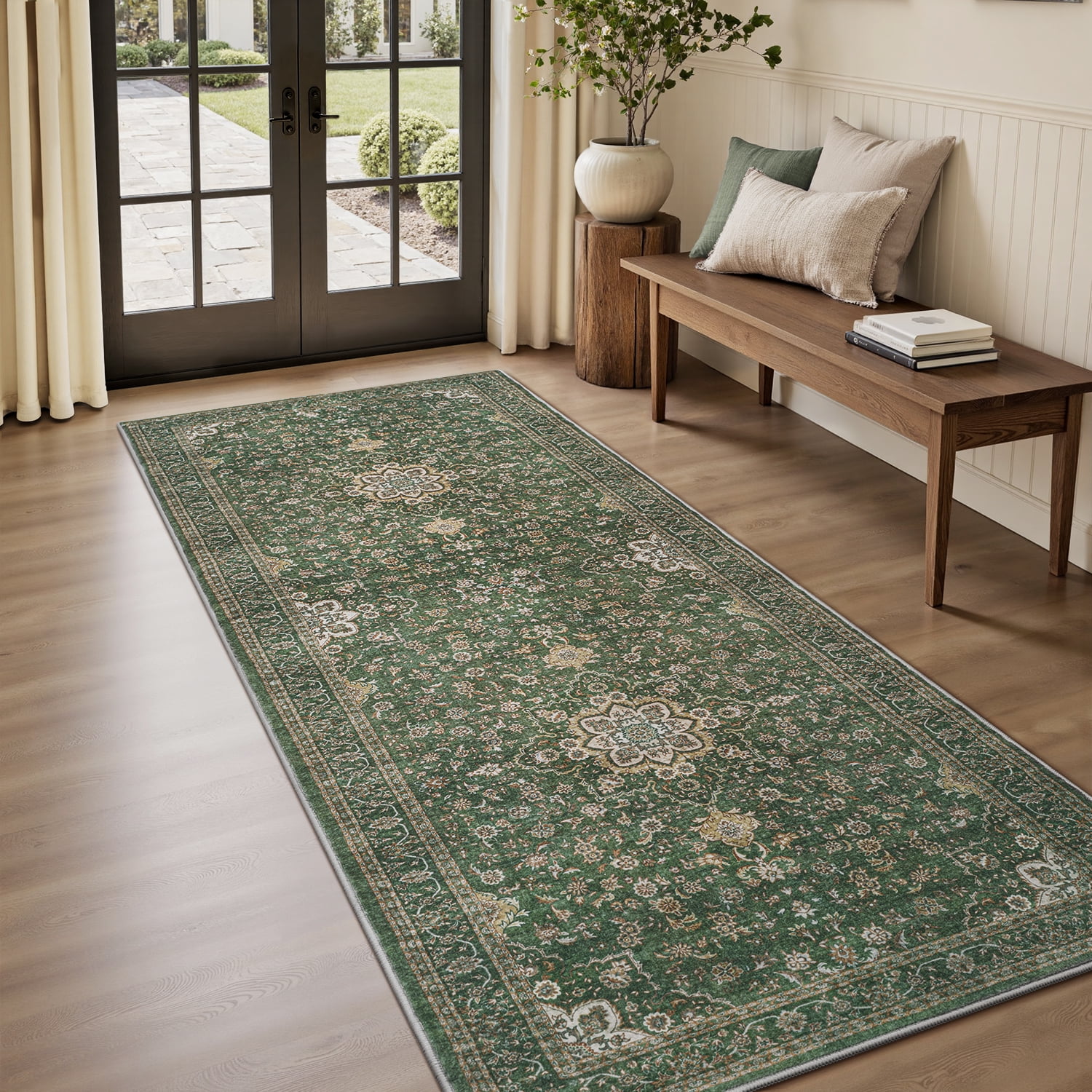 SIXHOME 2x8 Feet Washable Non-Slip Runner Rug - Traditional Distressed ...