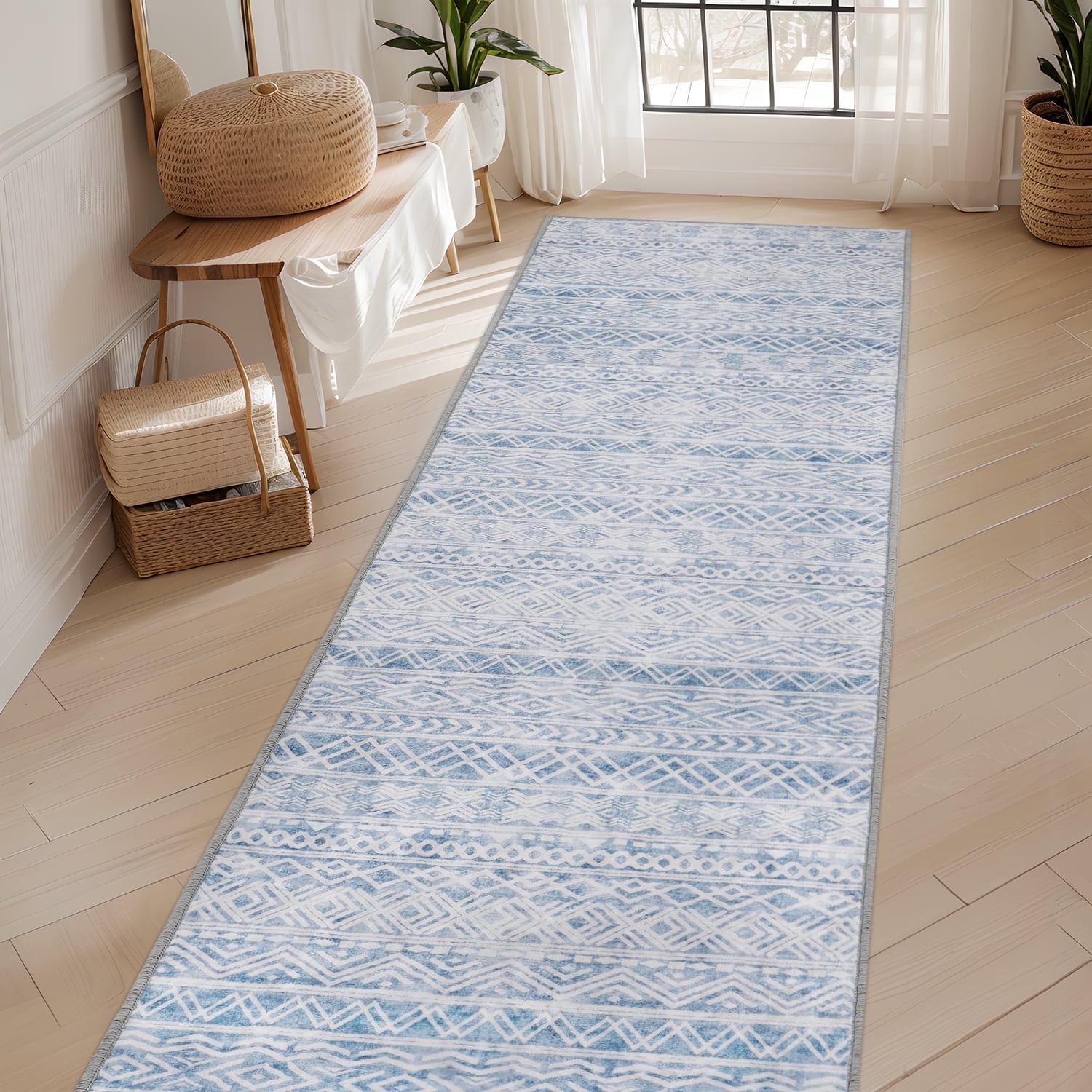 SIXHOME Boho Runner Rug 2'x8' Washable Hallway Runner Rug Soft Neutral ...