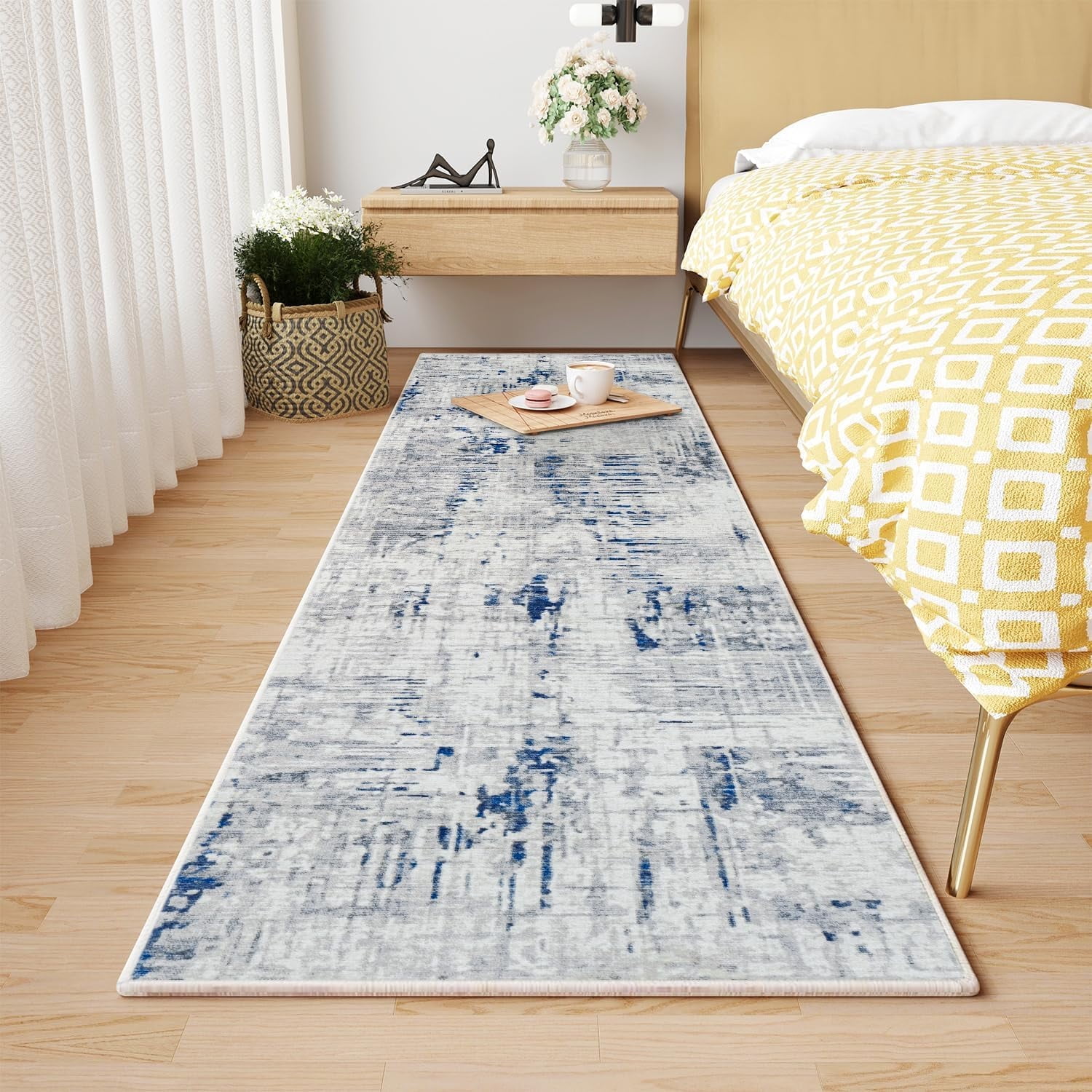 SIXHOME 2'x8' Runner Rug Modern Abstract Area Rugs Machine Washable ...