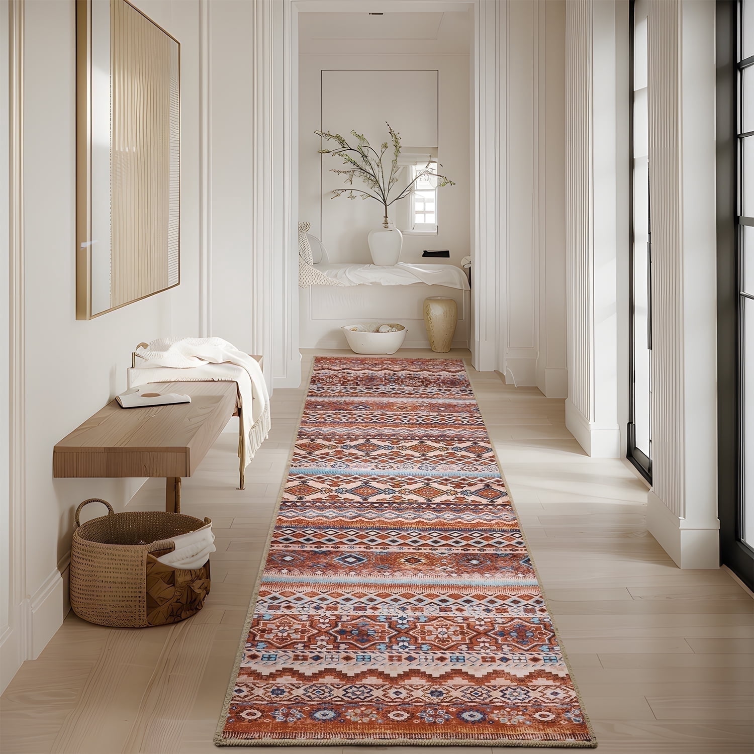 SIXHOME 3'x10' Runner Rugs Vintage Boho Washable Rugs Runner Soft ...