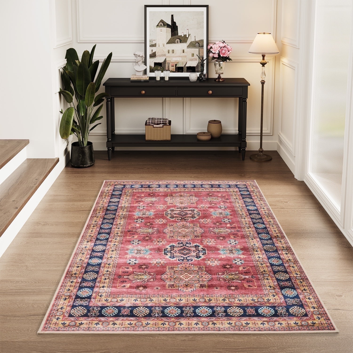 SIXHOME 3'x5' Area Rugs for Living Room Washable Rugs Vintage Floral ...