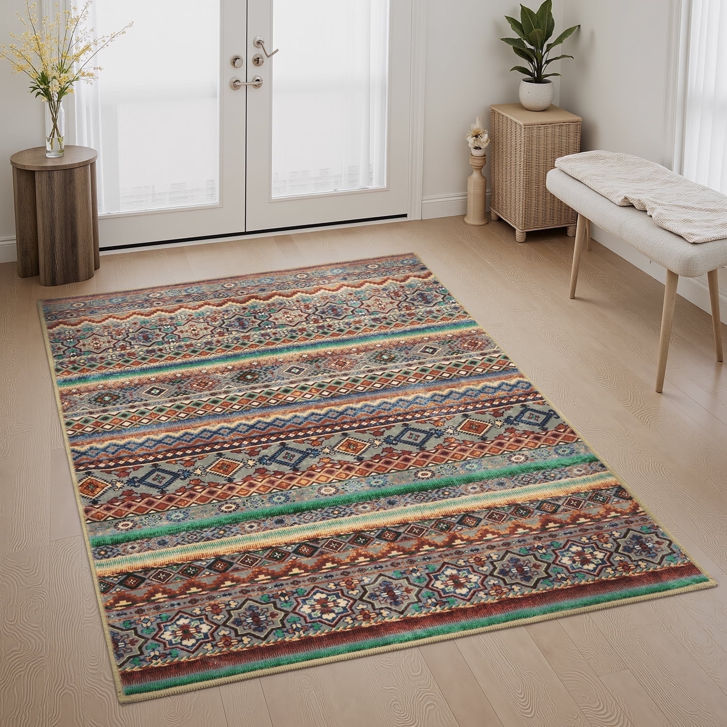 SIXHOME 3'x5' Area Rugs for Living Room Washable Rugs Vintage Boho Area ...