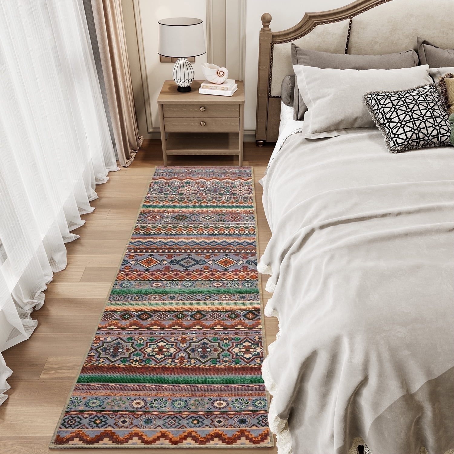 SIXHOME 3'x7' Runner Rugs Vintage Boho Washable Rugs Runner Soft ...
