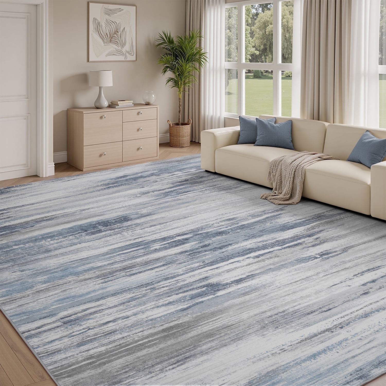 SIXHOME 4'x6' Area Rugs for Living Room Washable Rugs Modern Abstract ...
