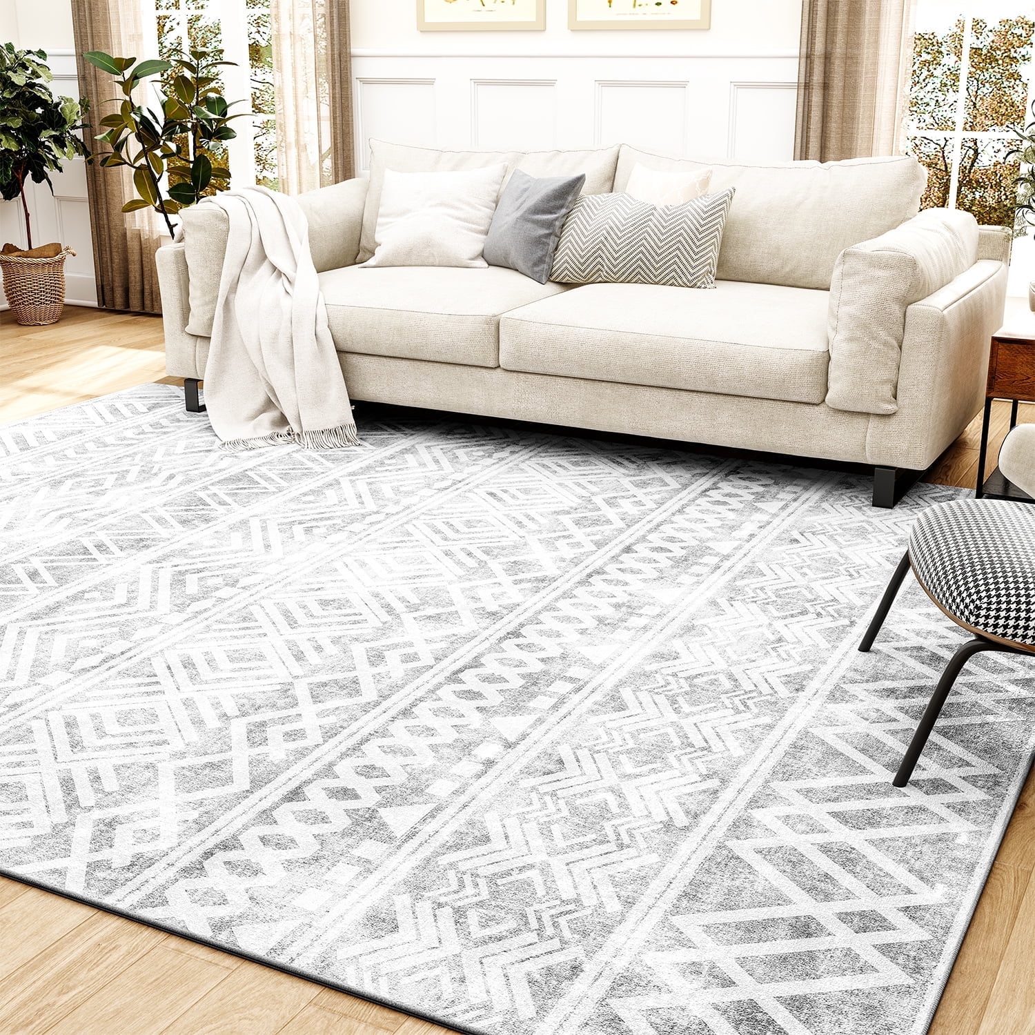 SIXHOME 4'x6' Area Rugs for Living Room Washable Rugs Boho Large Area ...