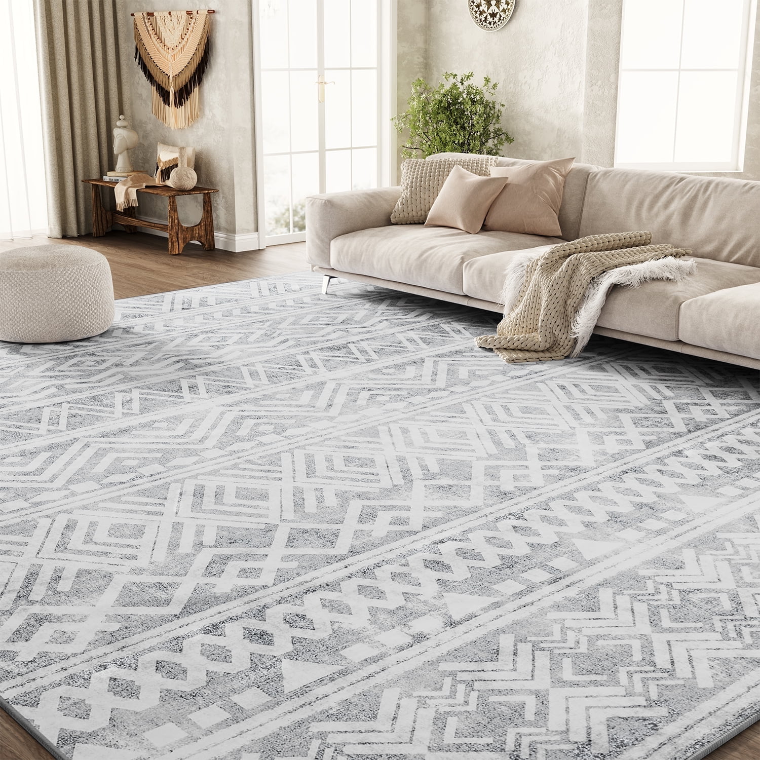 SIXHOME 5'x7' Area Rugs for Living Room Washable Rugs Boho Large Area ...