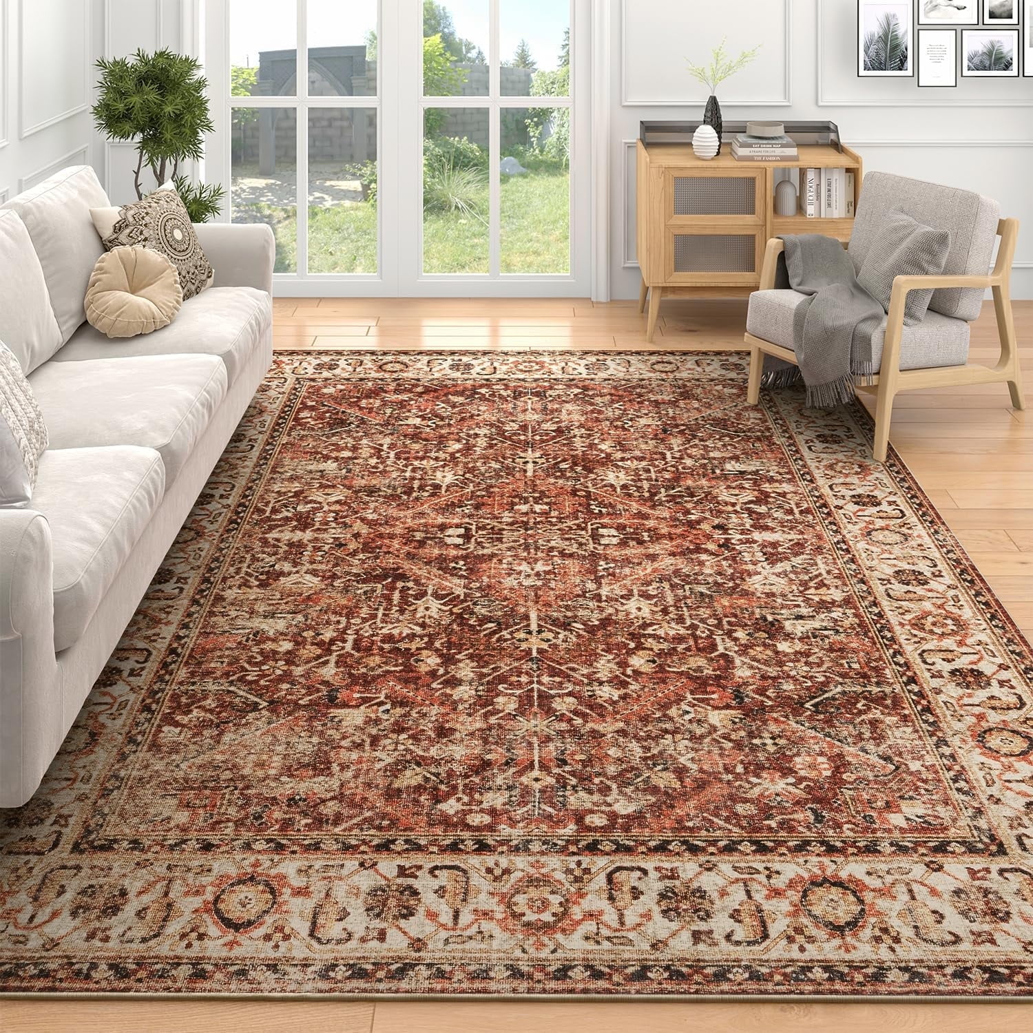 SIXHOME 5'x7' Area Rugs for Living Room Washable Rugs Vintage ...