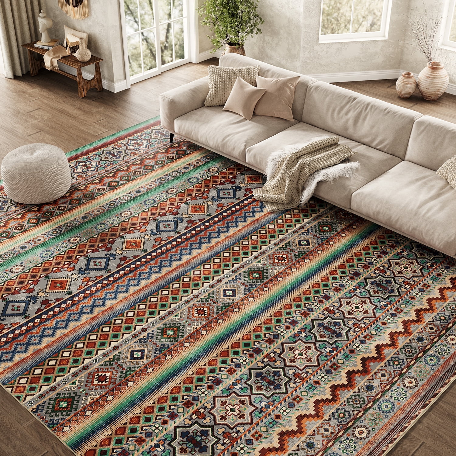 SIXHOME 8'x10' Area Rugs for Living Room Washable Rugs Vintage Boho ...