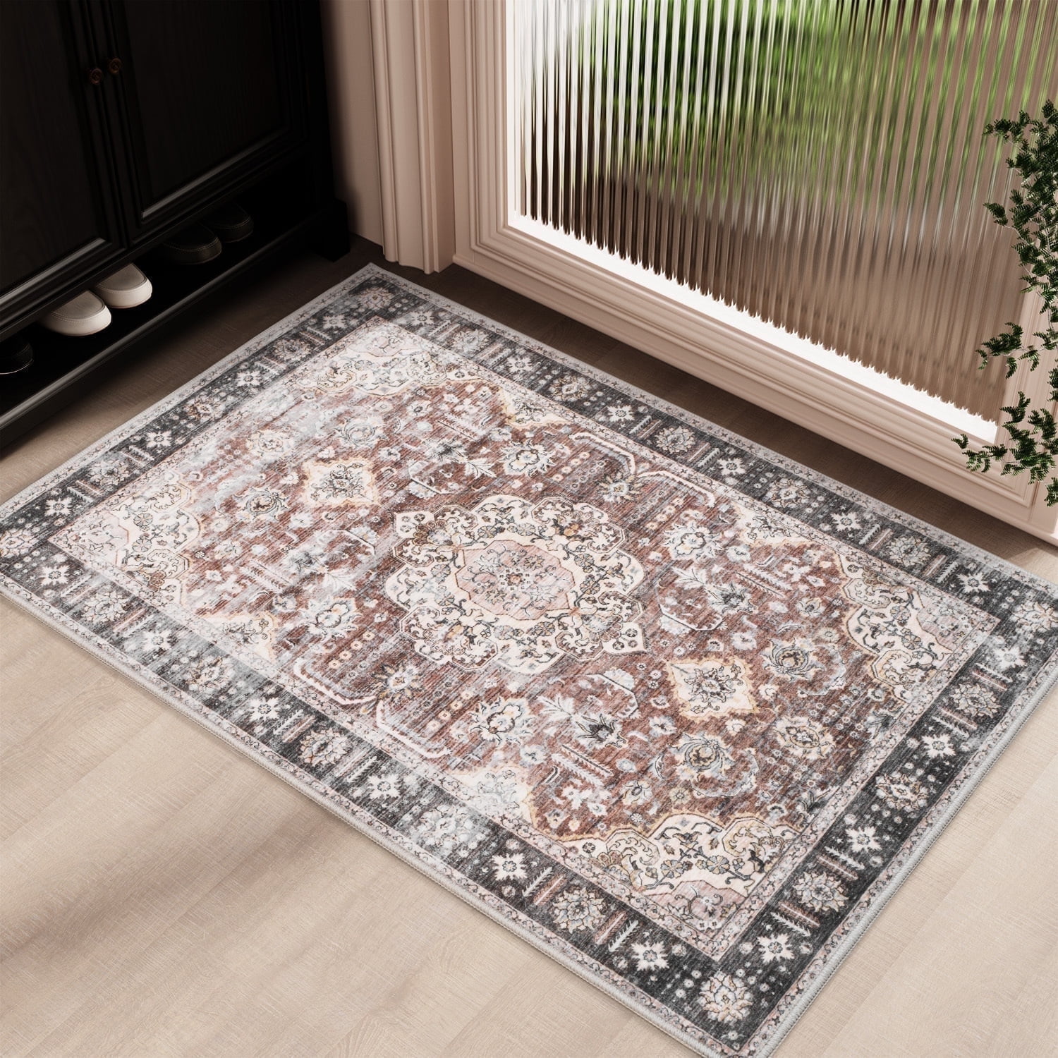 SIXHOME 8'x10' Rugs for Living Room Washable Rug Vintage Medallion ...