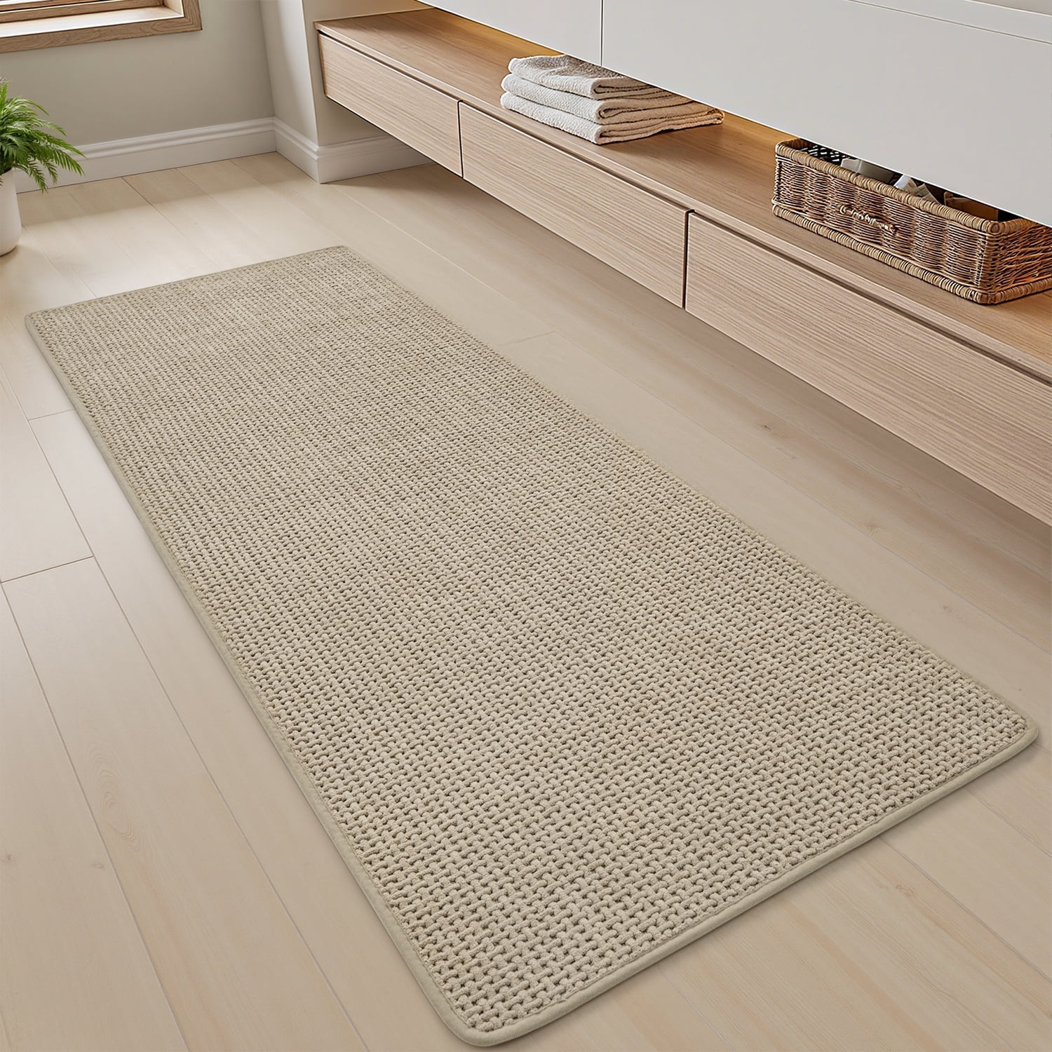 SIXHOME Bathroom Rugs Non Slip Bath Mat Chenille Rubber Backing 24"x71 ...