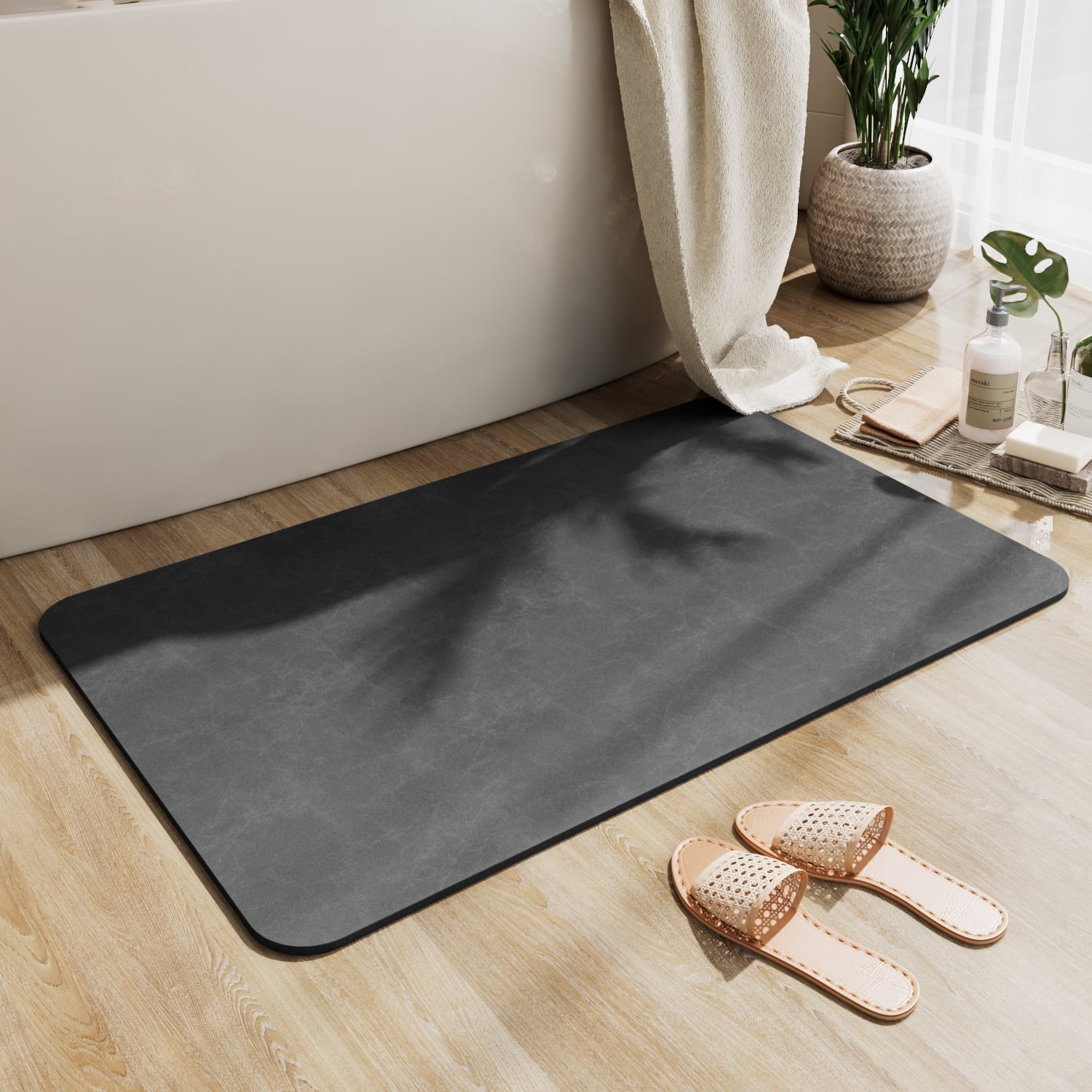 "SIXHOME Non-Slip, Water-Resistant Bath Mat Rug, Quick Dry, Absorbent ...
