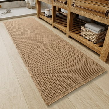 Bare Decor Erika Corner Shower Spa Mat, Solid Teak Wood, Oiled Finish ...