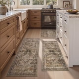 SIXHOME 3-Piece Kitchen Rugs and Runner Set Washable Vintage Kitchen ...